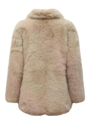 Giuseppe Di Morabito Faux-fur Coat With Notch Lapels - Neutrals