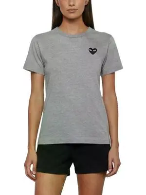 Comme Des Garçons Logo Appliqué T-shirt - Grey