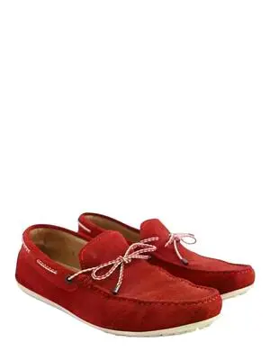 TOD'S Suede Gommino Loafers - Red