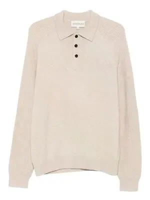 Eric Bompard Raglan-sleeve Cashmere-blend Polo Shirt - Neutrals