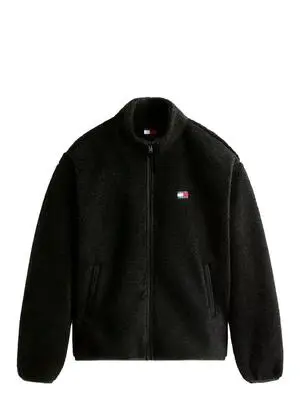 Tommy Hilfiger Logo Patch Borg Jacket - Black