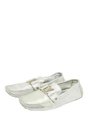 LOUIS VUITTON Louis Vuitton Monte Carlo Loafers - Silver Metallic Leather Silver