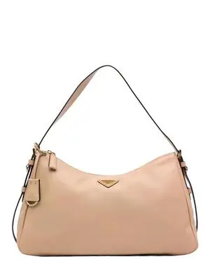 Prada Prada Large Leather Shoulder Bag Neutrals