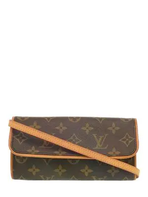 LOUIS VUITTON Monogram Canvas Pochette Twin Pm Crossbody Bag - Brown