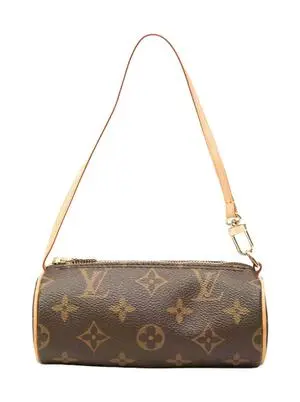 LOUIS VUITTON Monogram Papillon Pochette Handbag - Brown