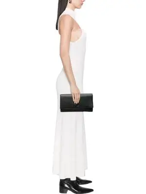 Saint Laurent Large Calfskin Monogram Belle De Jour Clutch Bag - Black