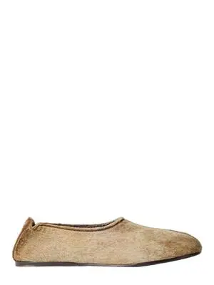 LEMAIRE Sock Slip-ons In Natural Pony-style Leather - Neutrals