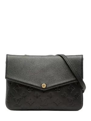 LOUIS VUITTON Monogram Empreinte Twice Crossbody Bag - Black