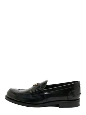 Prada Penny Strap Loafers - Black
