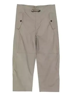 LESS Cotton Barrel-leg Trousers - Grey