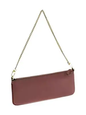 Pinko Pinko Horizontal Flat Leather Shoulder Bag Red