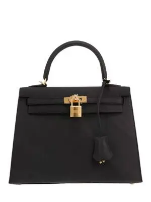 Hermès 2026 25 Kelly Epsom Handbag - Black