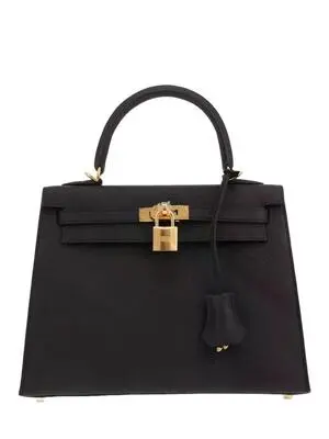 Hermès 2026 25 Kelly Epsom Handbag - Black