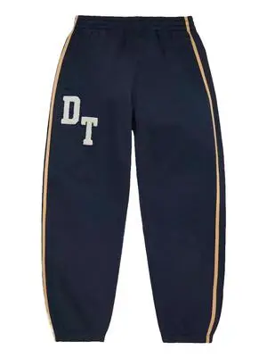 DENIM TEARS Chenille-embroidered Track Pants - Blue