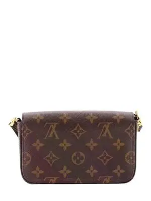 LOUIS VUITTON Felicie Strap & Go Monogram Canvas Crossbody Bag - Brown