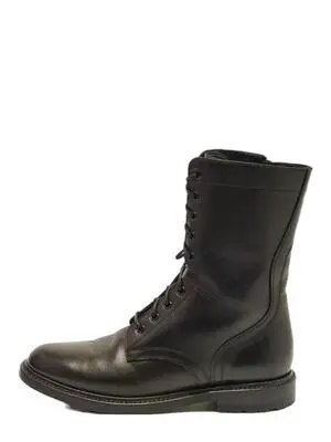 Celine Lace-up Combat Boots - Black