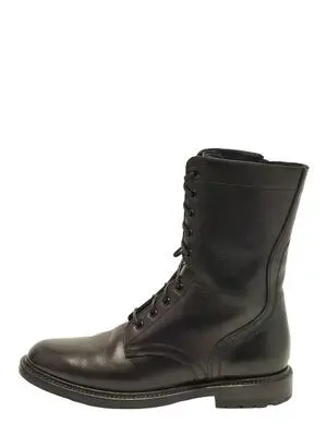 Celine Lace-up Combat Boots - Black