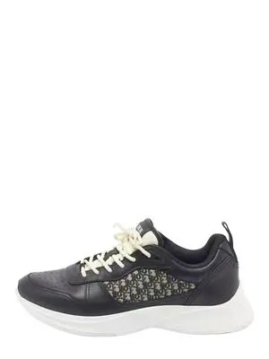 Dior B25 Oblique Jacquard Leather Sneakers - Black