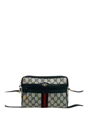 Gucci Gg Supreme Interlocking G Web Crossbody Bag - Neutrals