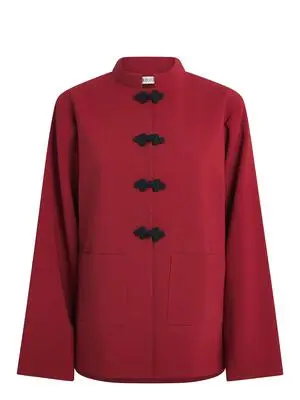 RÓHE Wool Pankou-closure Jacket - Red