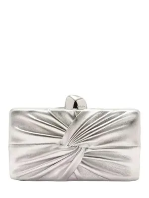 CULT GAIA Cult Gaia Lisse Knotted Clutch Bag In Silver