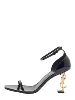 Saint Laurent Opyum Monogram Heeled Sandals - Black