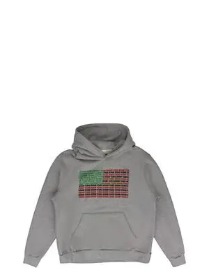 DENIM TEARS Graphic Print Hoodie - Grey