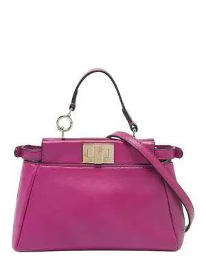 Fendi Fendi Mini Peekaboo Tote Bag Pink