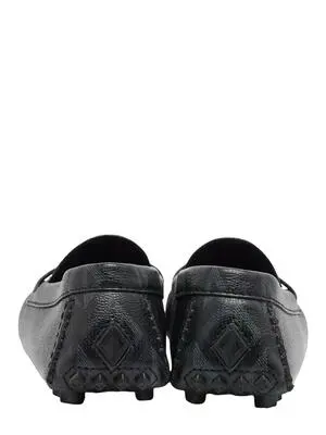 Dior Leather Cd Diamond Loafers - Black