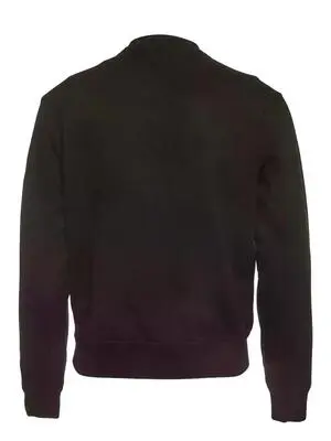 Prada Intarsia Logo Crew Neck Sweater - Black