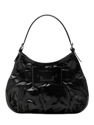 Gucci 2000-2015 Medium Coated Canvas Dialux Queen Hobo Bag - Black