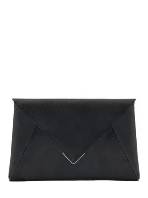 Tyler Ellis Lee Pouchet Pebbled Leather Clutch Bag - Black