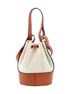 LOEWE Loewe Balloon Canvas And Leather Medium Bucket Bag