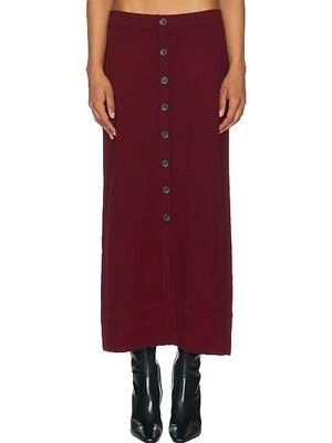 Altuzarra Callahan Cashmere Midi Skirt - Grenache