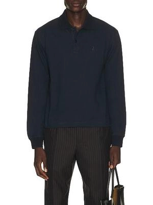 JIL SANDER Cotton Piquet Jersey Polo - Ink