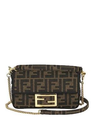 Fendi Mini Ff 1974 Baguette Shoulder Bag - Brown