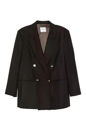 LE SULLY STUDIO Double-breasted Peak-lapel Blazer - Brown