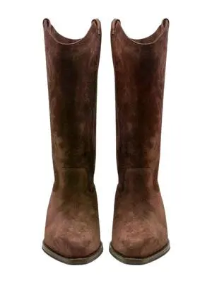 Ba&sh Suede Western-style Boots - Brown