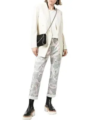 Stella McCartney High-rise Abstract-print Jeans - Grey