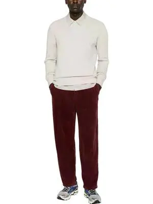 American Vintage Padow Corduroy Straight-leg Trousers - Red