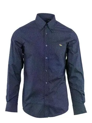 HARMONT & BLAINE Geometric-print Button-down Shirt - Blue