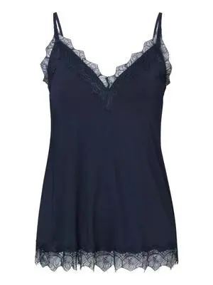 ROSEMUNDE Billie Lace-trimmed V-neck Camisole - Blue