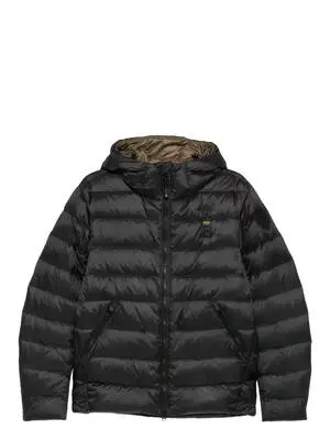 BLAUER. Quilted Hooded Jacket - Black