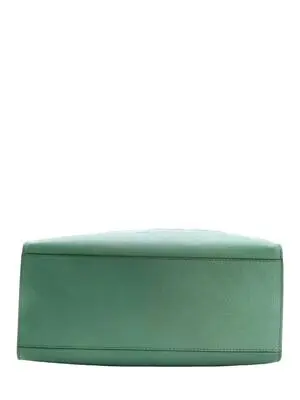 Fendi Fendi Sunshine Shopper Leather Medium Tote Bag Green