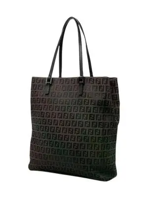 Fendi Zucchino Canvas Tote Bag - Brown
