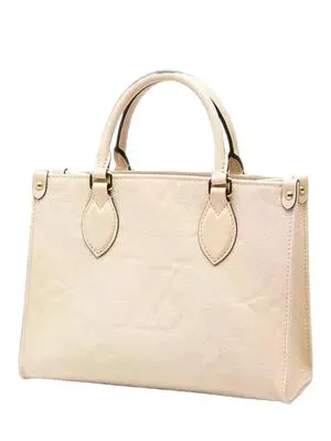 LOUIS VUITTON Louis Vuitton Monogram Empreinte Onthego PM Satchel Neutrals