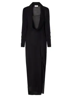 RUOHAN Noris Wool-gauze Maxi Dress - Black