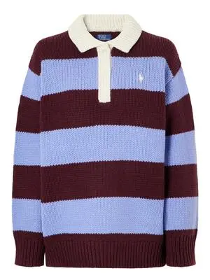 Polo Ralph Lauren Striped Wool-blend Polo Sweater - Multi