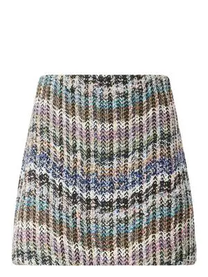 Missoni Striped Metallic Crochet-knit Mini Skirt - Multi
