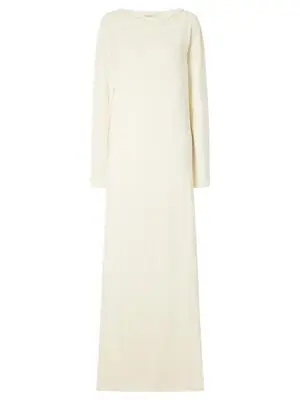 KALLMEYER Rhea Cotton-blend Knitted Maxi Dress - Neutrals